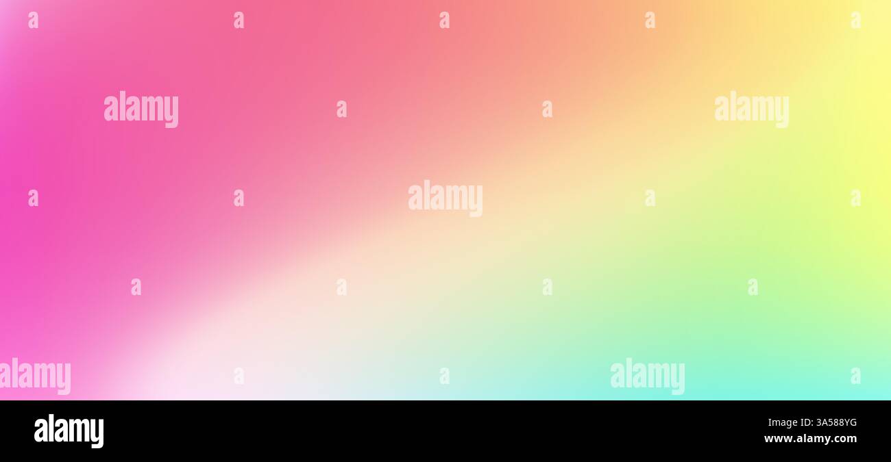 Ombre rainbow background with soft chrome holograph. Abstract blurry ...