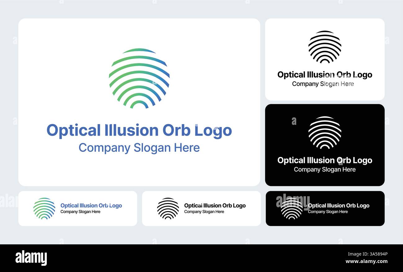 Optical illusion branding logo hi-res stock photography and images - Alamy