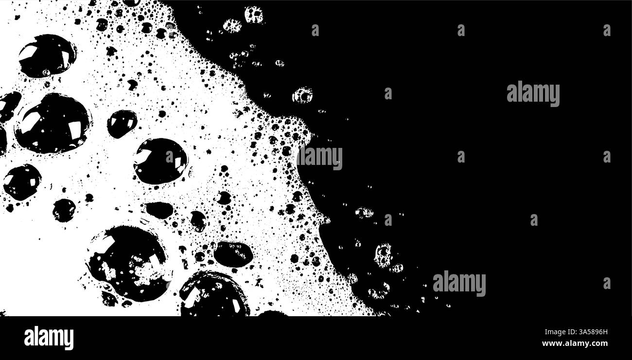 Soap texture with foam and grunge overlay background, bubble spots, and ...