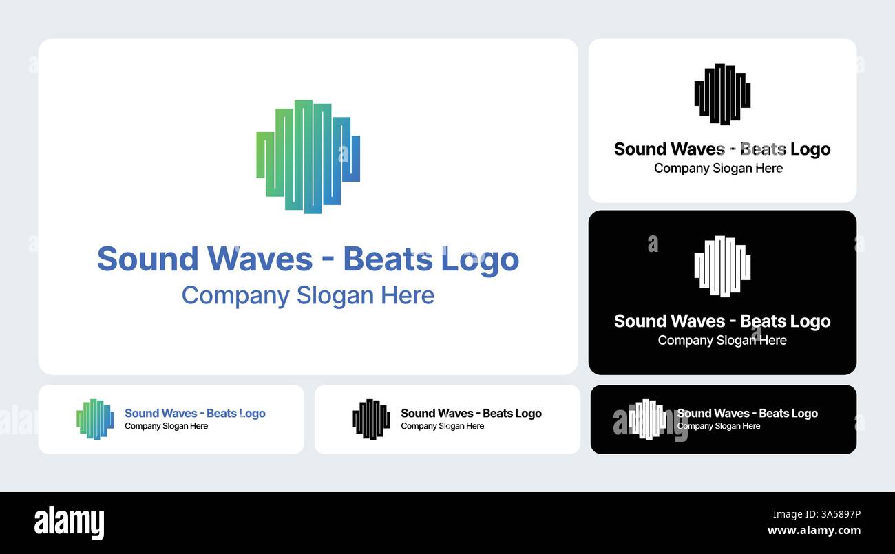 Sound Waves - Beats Logo: Audio-Inspired Dynamic Design Stock Vector ...
