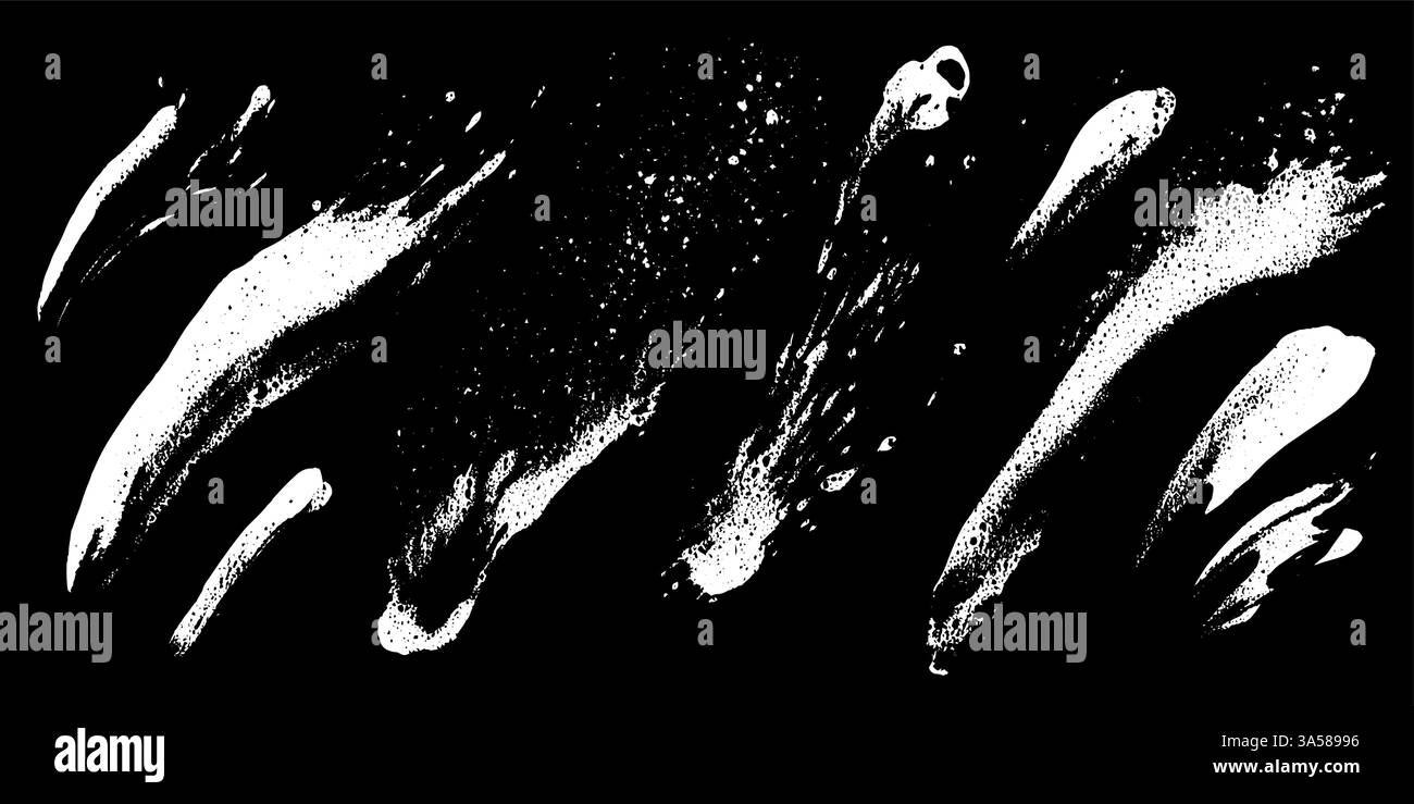 Soap foam texture set with sponge and grunge water. Soapy glass clean ...