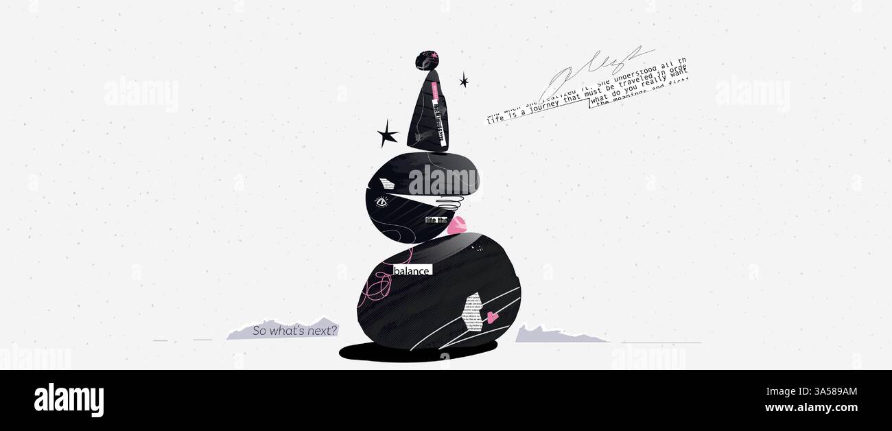 A modern collage with different textures. The concept is a metaphor on ...