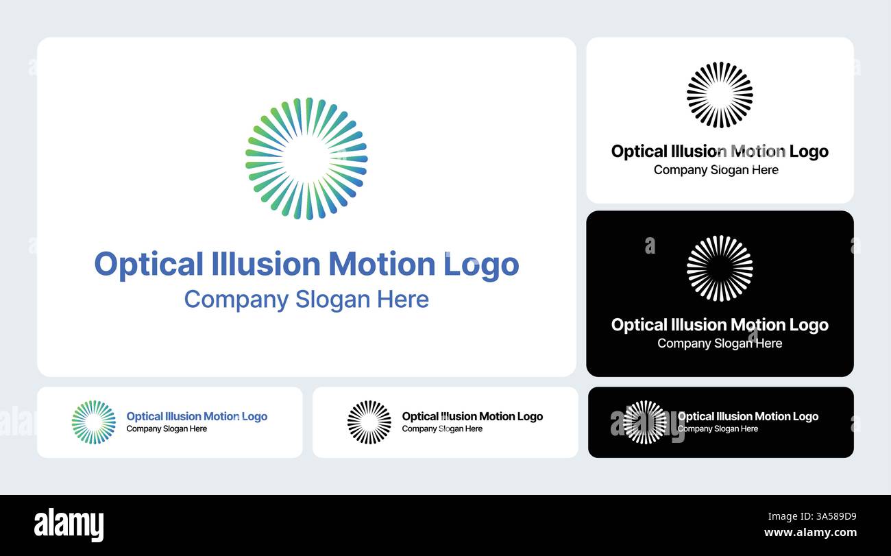 Optical illusion branding logo hi-res stock photography and images - Alamy