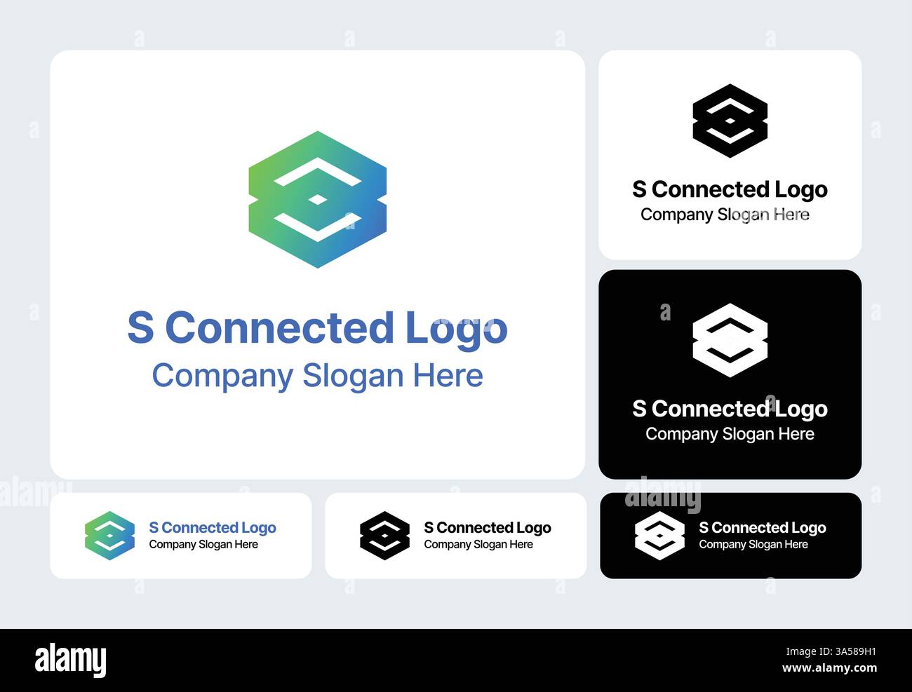 S Connected Logo | Interlinked S Design Stock Vector Image & Art - Alamy