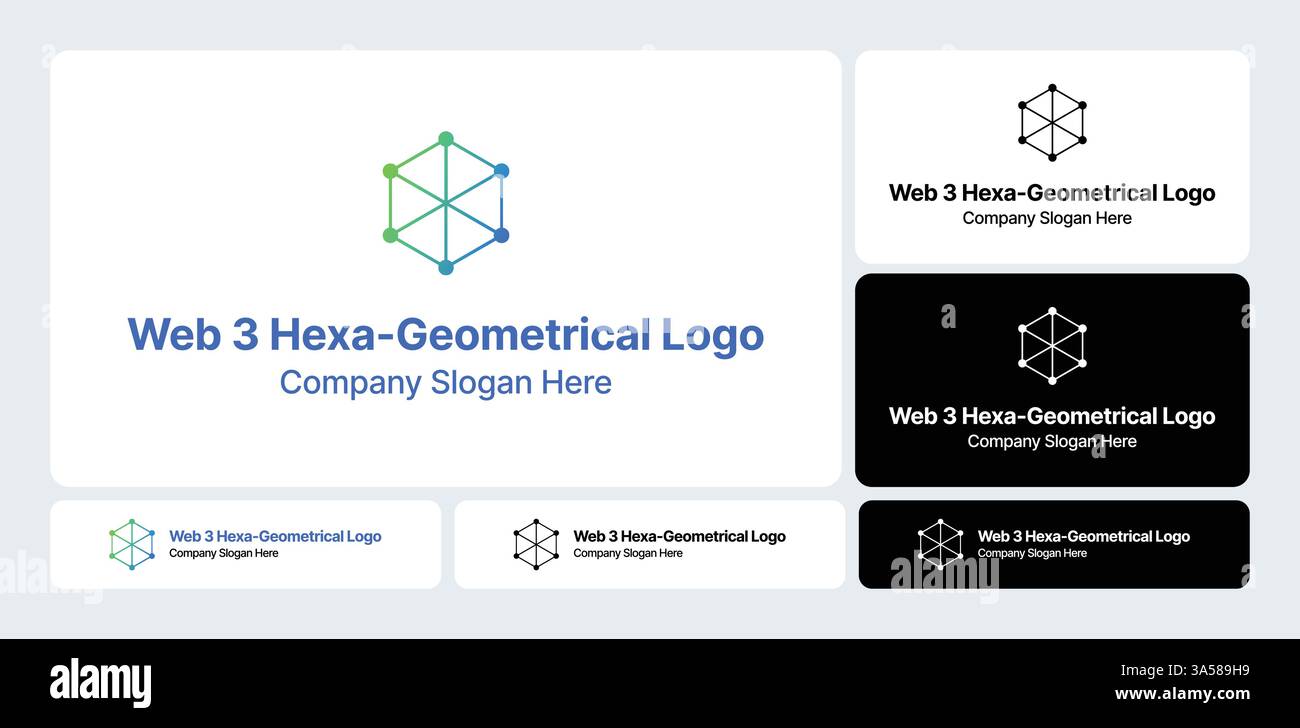 Hexagonal web3 emblem hi-res stock photography and images - Alamy