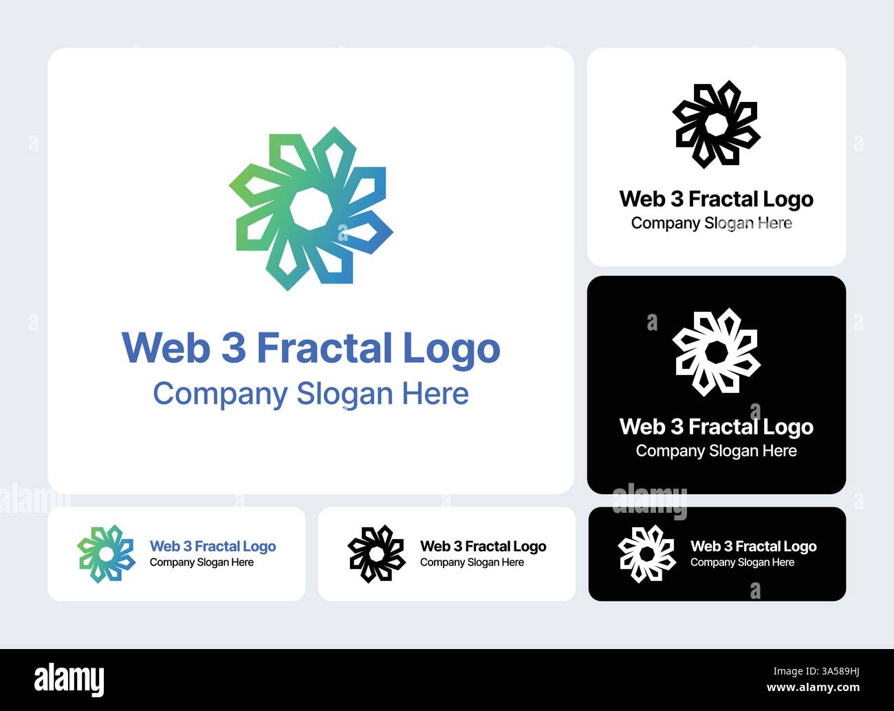 Fractal inspired logos hi-res stock photography and images - Alamy
