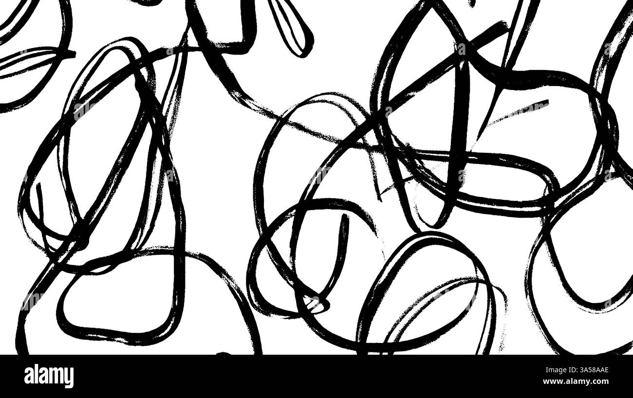 An Abstract Composition Featuring Bold Black Lines And Shapes On A White Background Creating A