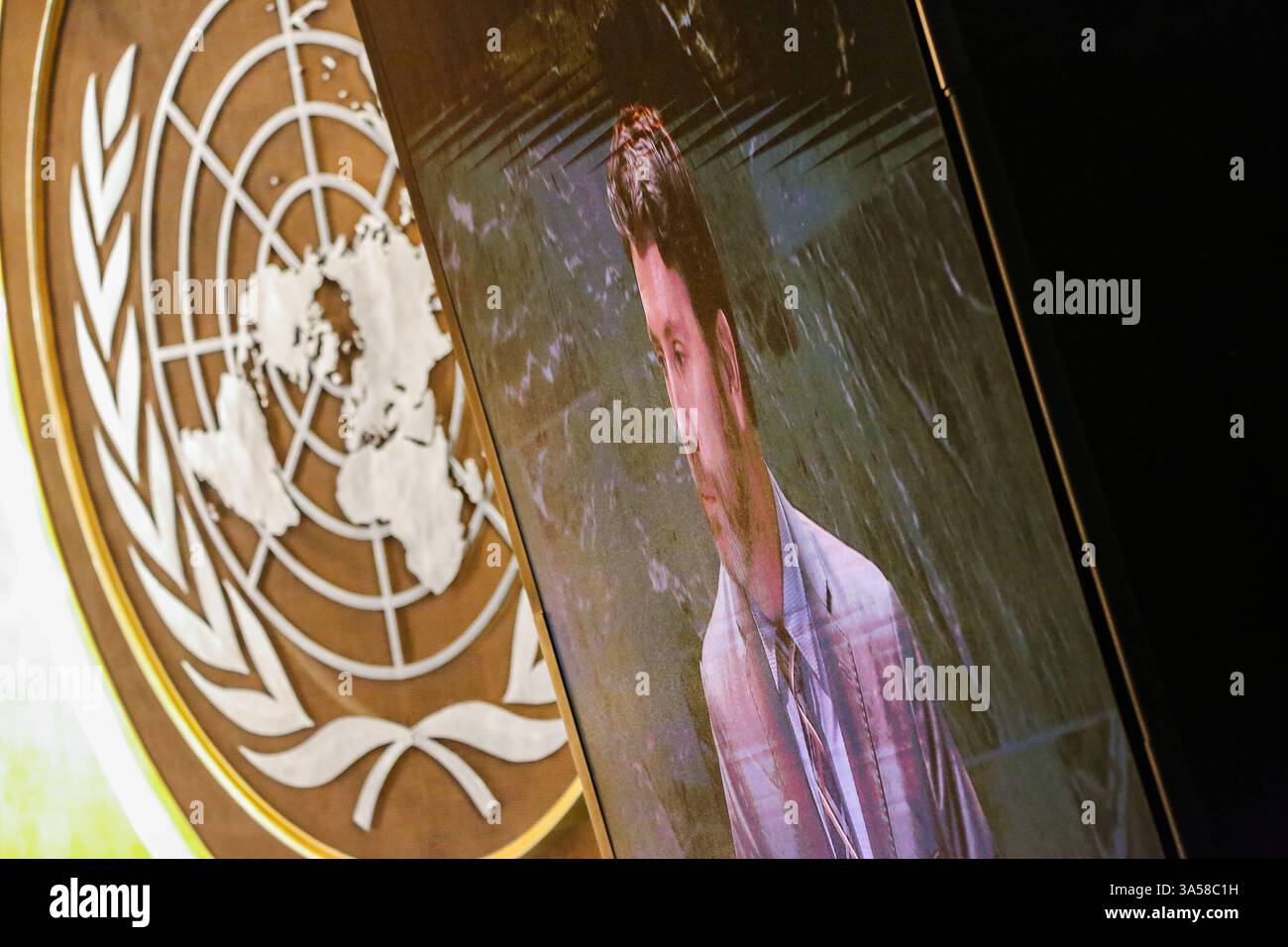 March 21, 2025, New York, New York, USA: A Representative of South Africa speaks in the General ...