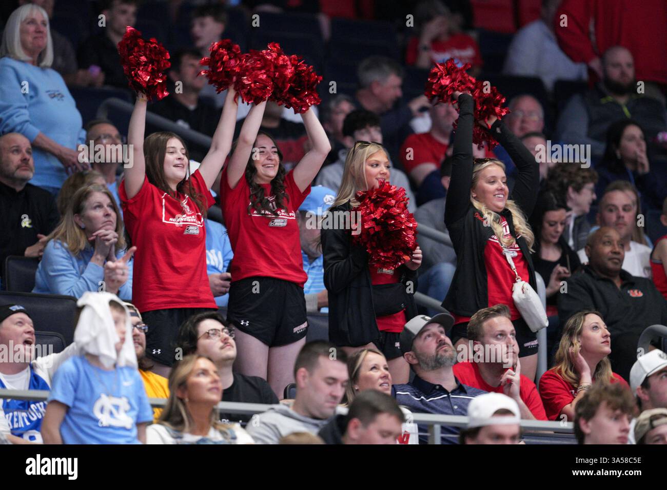 Saint Francis fans cheer during a First Four college basketball game ...