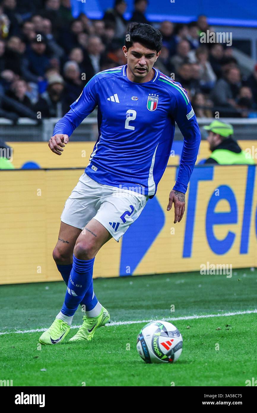 Raoul Bellanova of Italy seen in action during UEFA Nations League 2024 ...