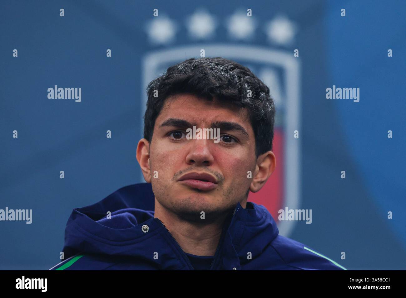 Raoul Bellanova of Italy looks on during UEFA Nations League 2024/25 ...