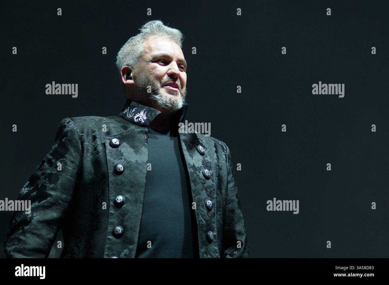 Singer Miguel Angel Franco of the group Saurom performs during the ...