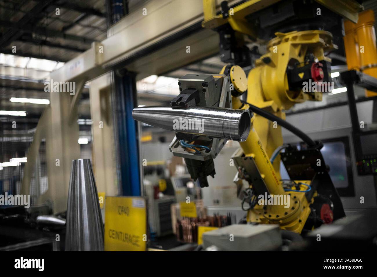 This photograph shows 155 millimeter (6.1 in) caliber shells during a ...