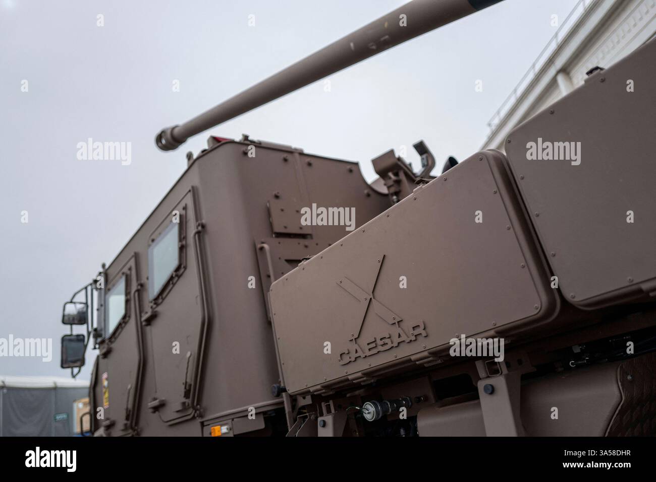This photograph shows 40 millimeter tubes for Caesar cannons during a ...