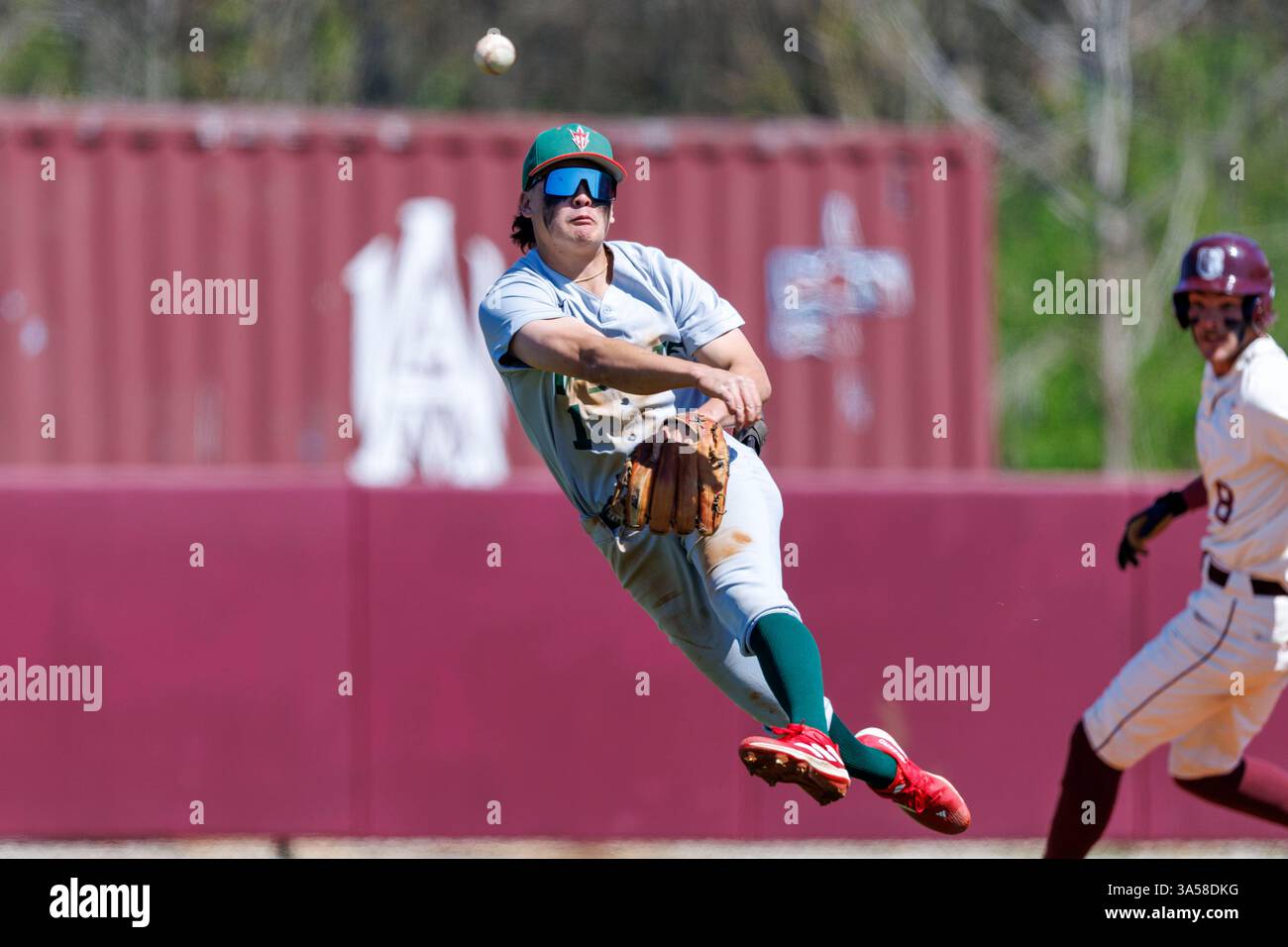 Mississippi Valley State infielder Tanner Aoki (1) delivers to first ...