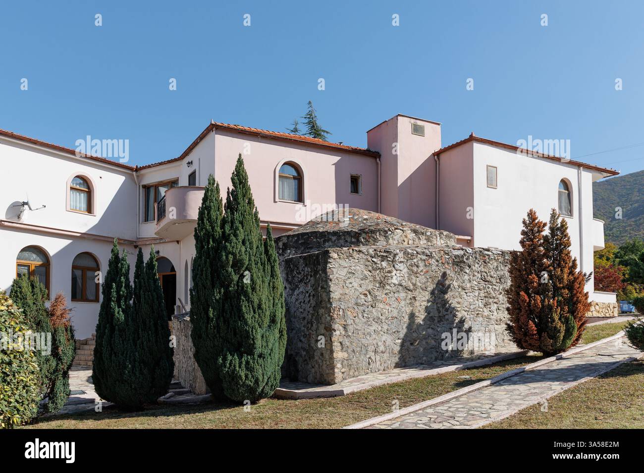 Thermal Springs Agkistro Serres Macedonia Greece, old Turkish bath, Byzantine hammam, hotel and ...
