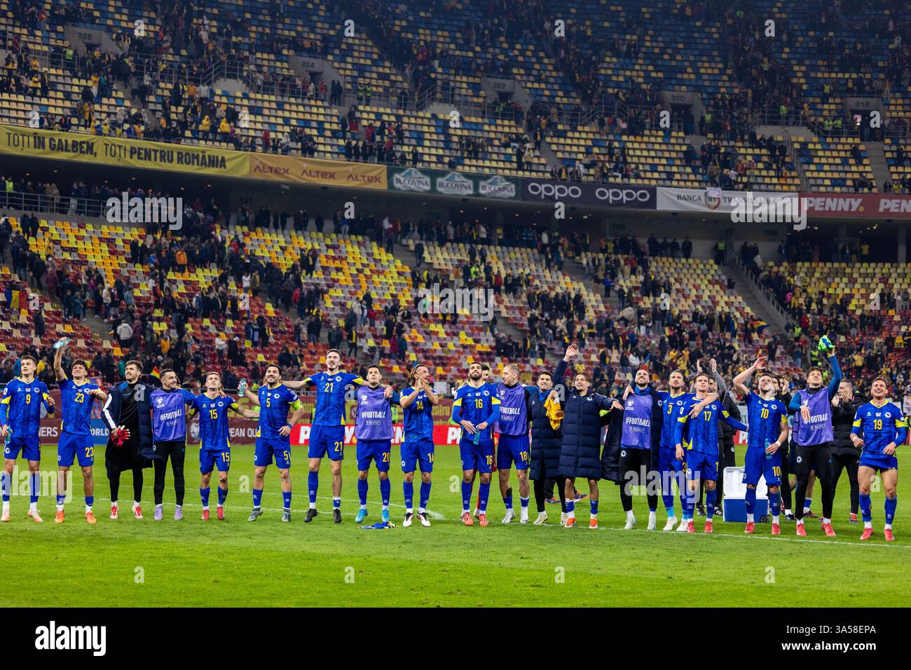Bosnia and Herzegovina team celebrating the win during the FIFA World ...