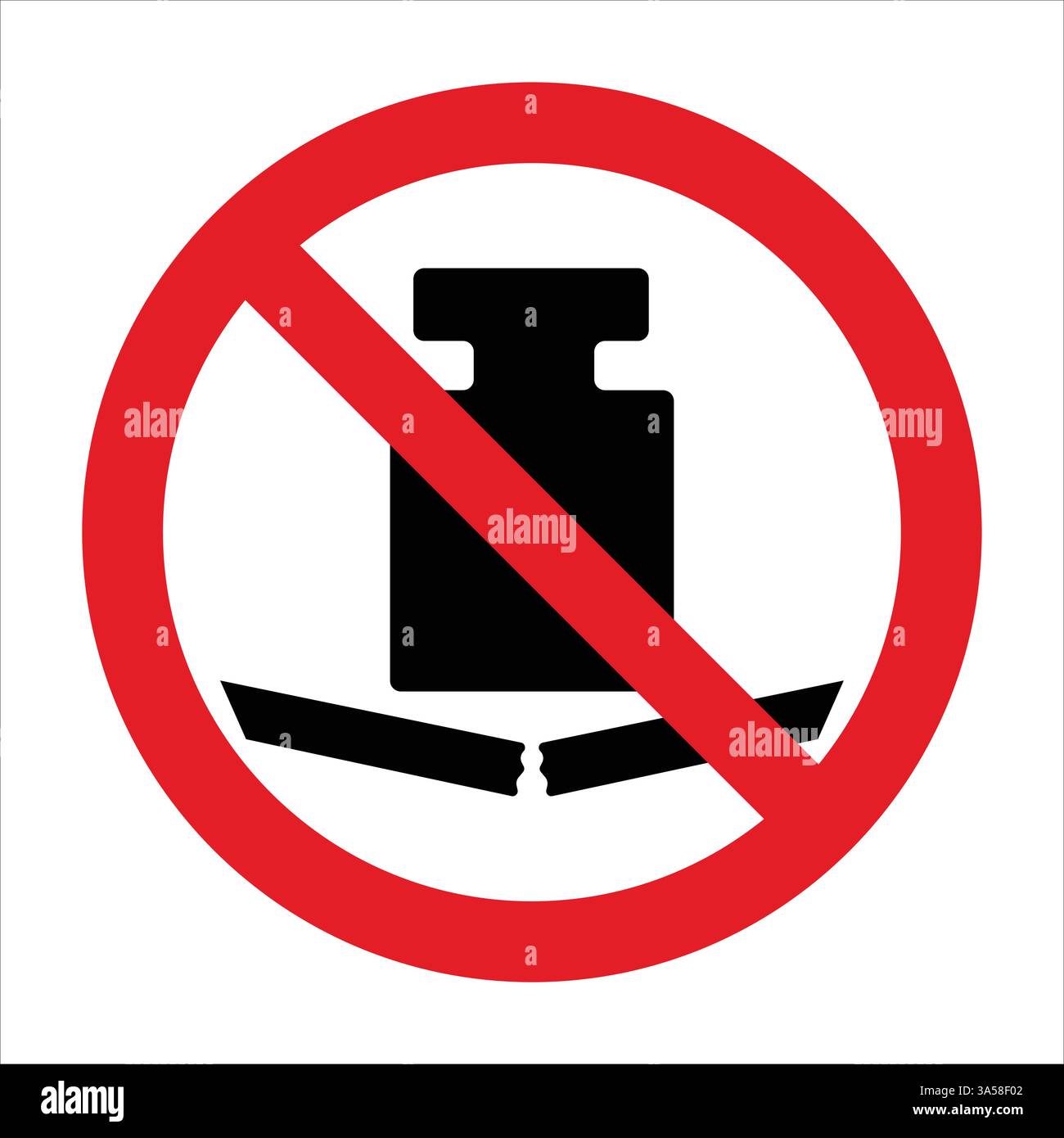 red prohibiting sign, Prohibition of loading with a load Stock Vector ...