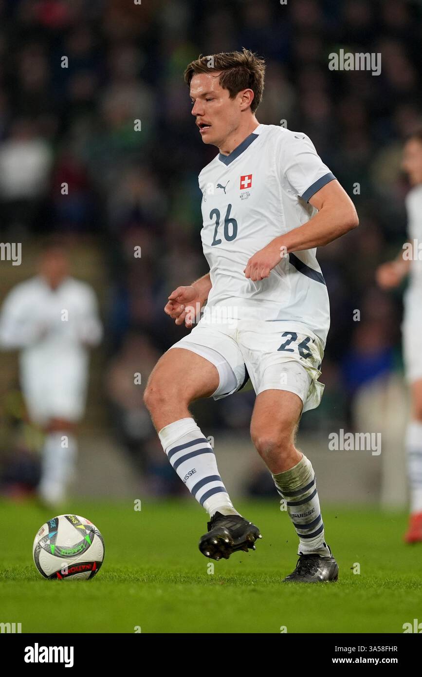 Switzerland's Stefan Gartenmann during the international friendly match ...