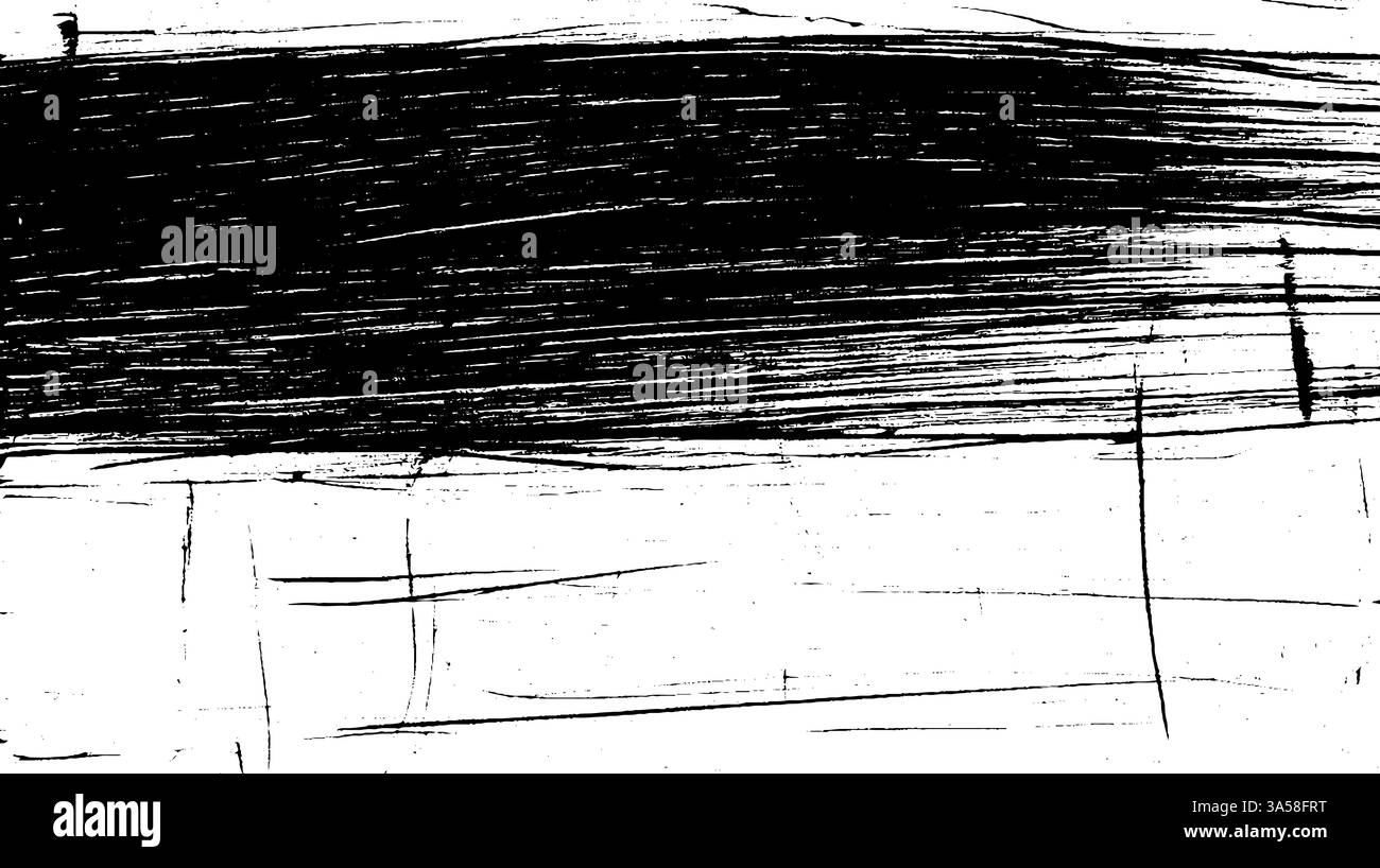 An abstract black and white texture featuring bold, sweeping brush ...