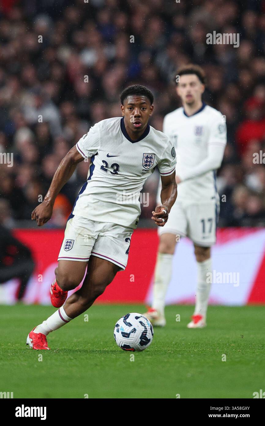 LONDON, UK - 21st Mar 2025: Myles Lewis-Skelly of England in action ...