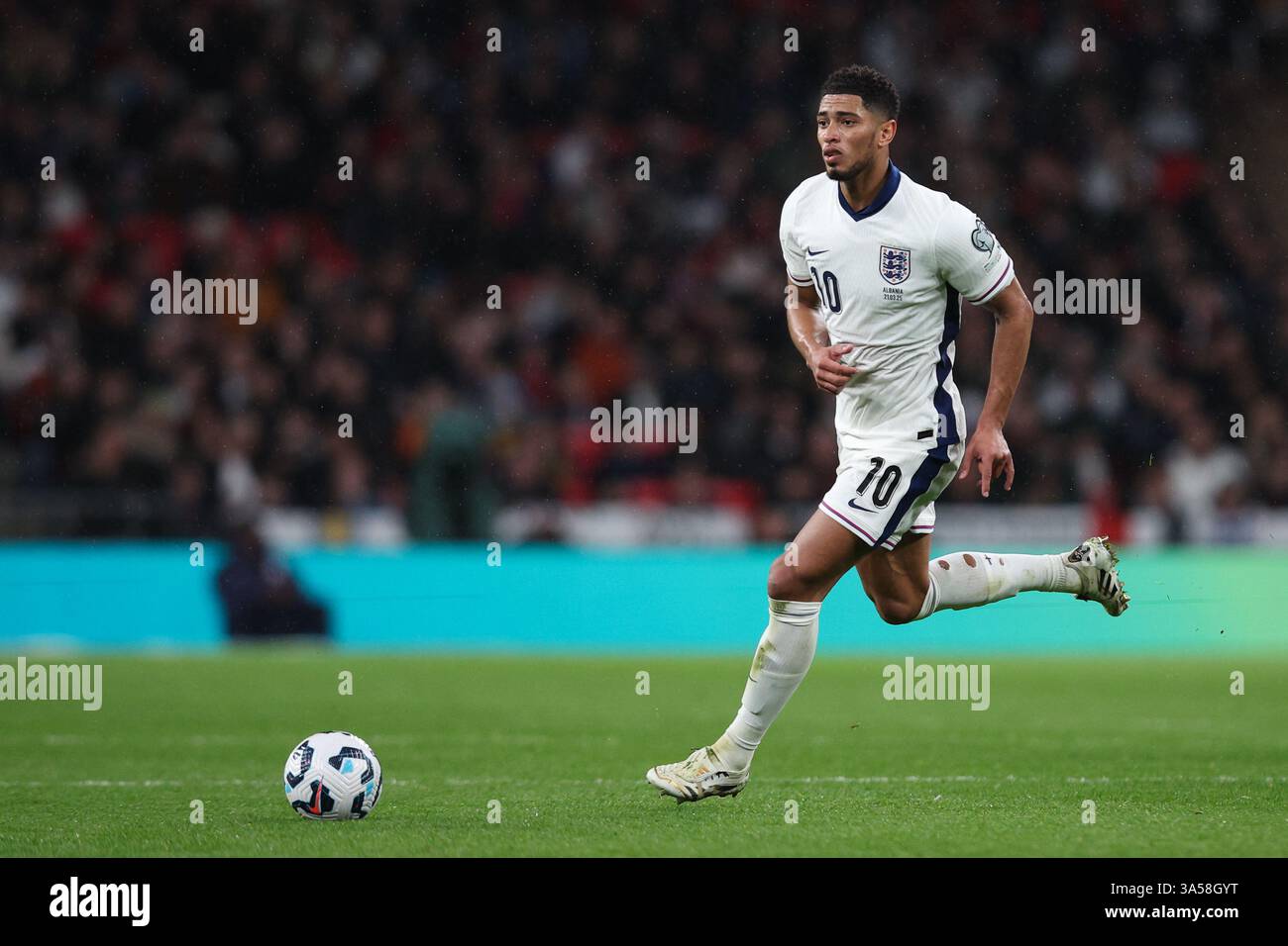 LONDON, UK - 21st Mar 2025: Jude Bellingham of England in action during ...