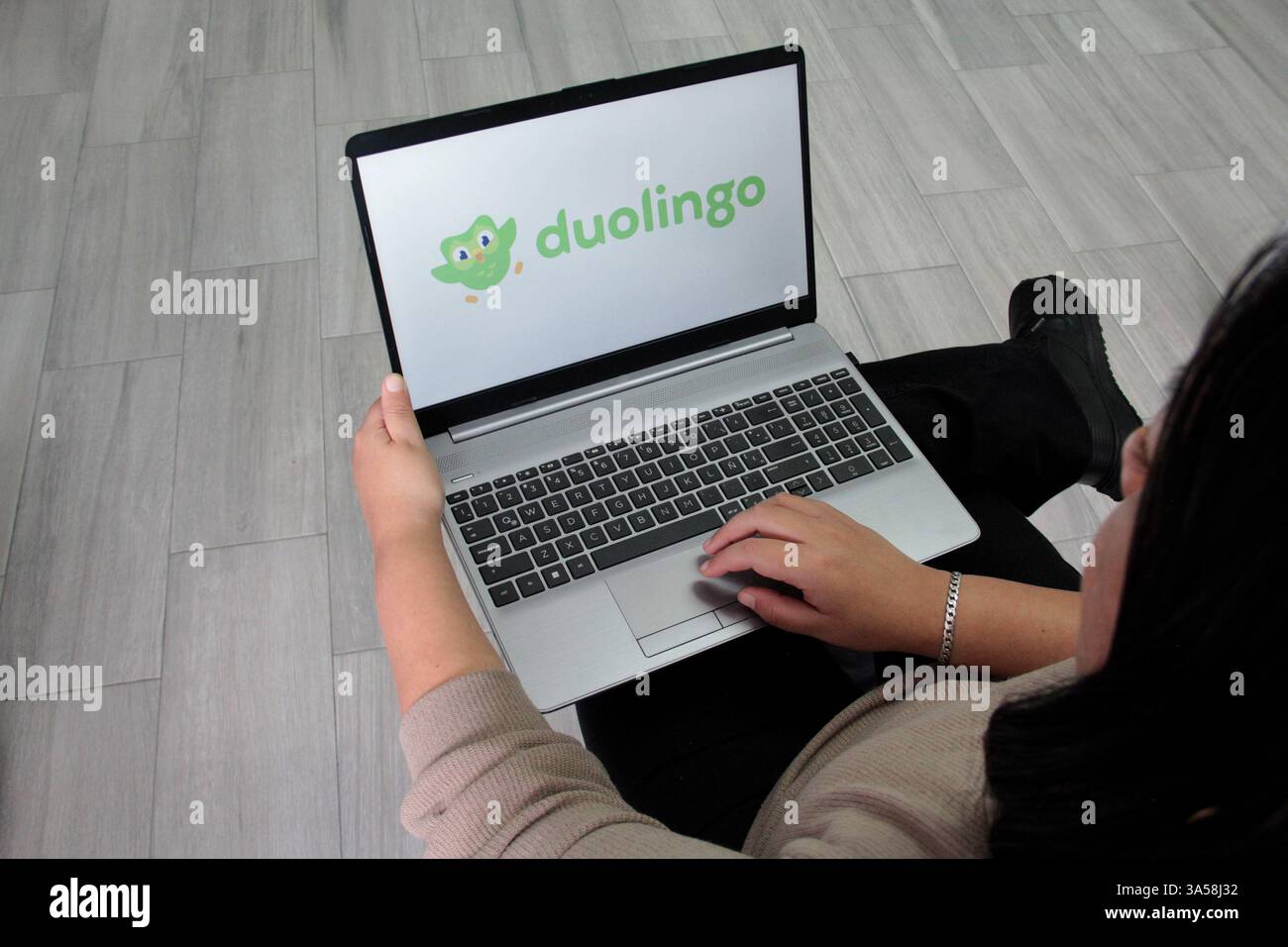 Mexico City, Mexico - Feb 22, 2025: Duolingo is a free web platform and ...