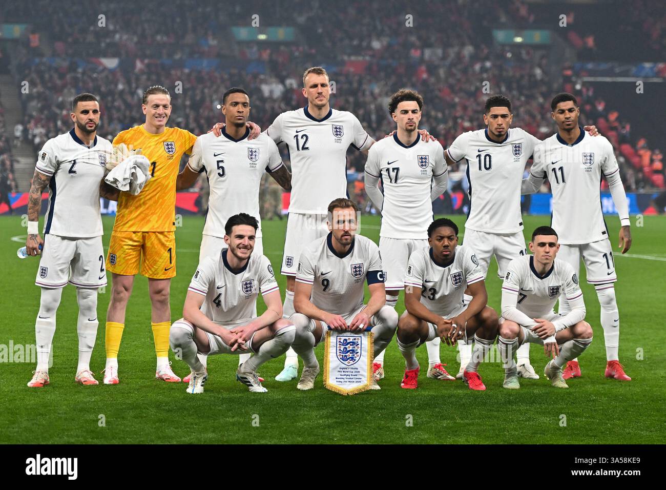 England starting team during the FIFA World Cup 2026 Group K qualifying ...
