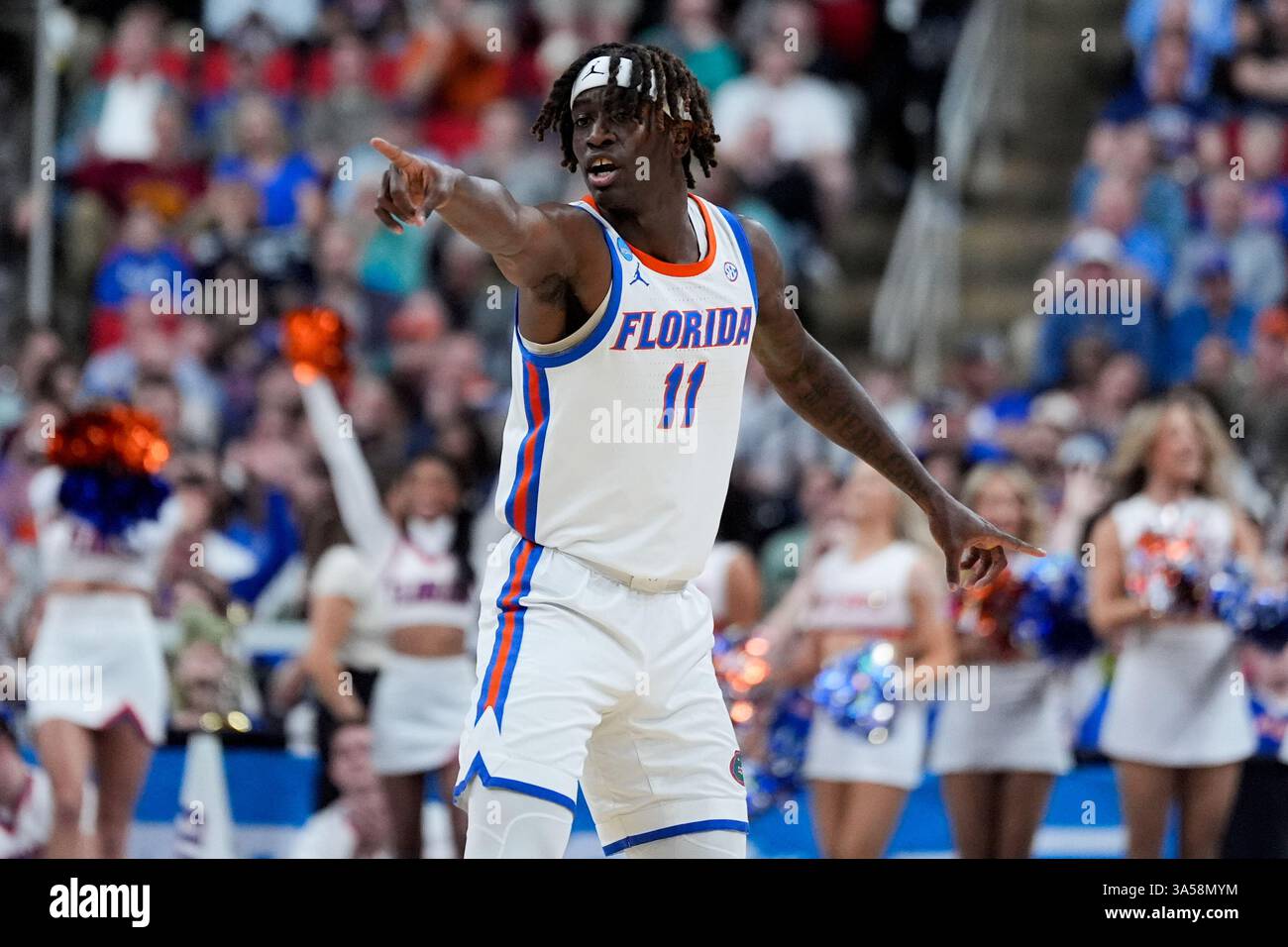 Florida guard Denzel Aberdeen celebrates after scoring against Norfolk ...