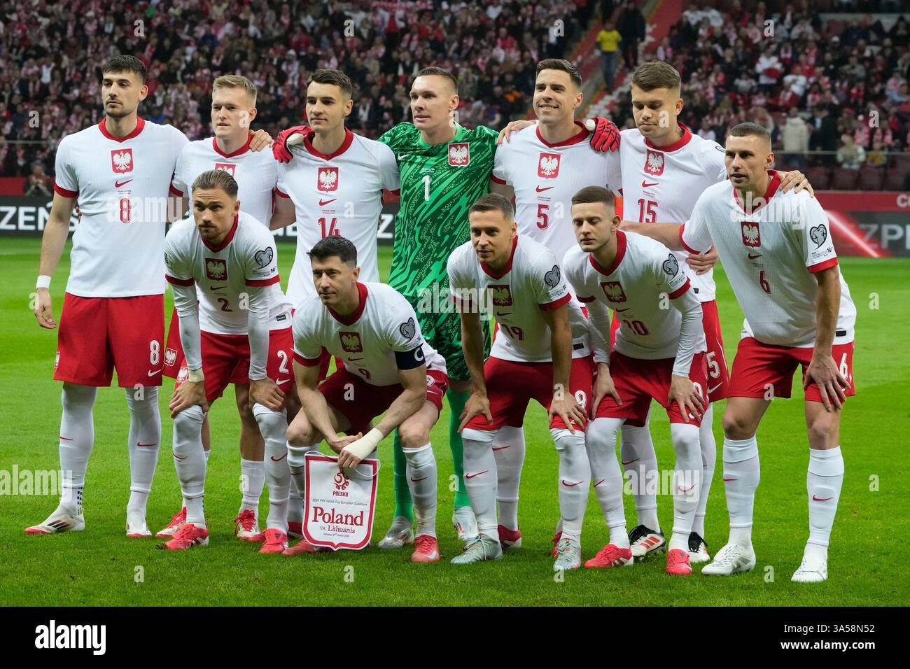 The Poland national team pose for a group photo ahead of a World Cup ...