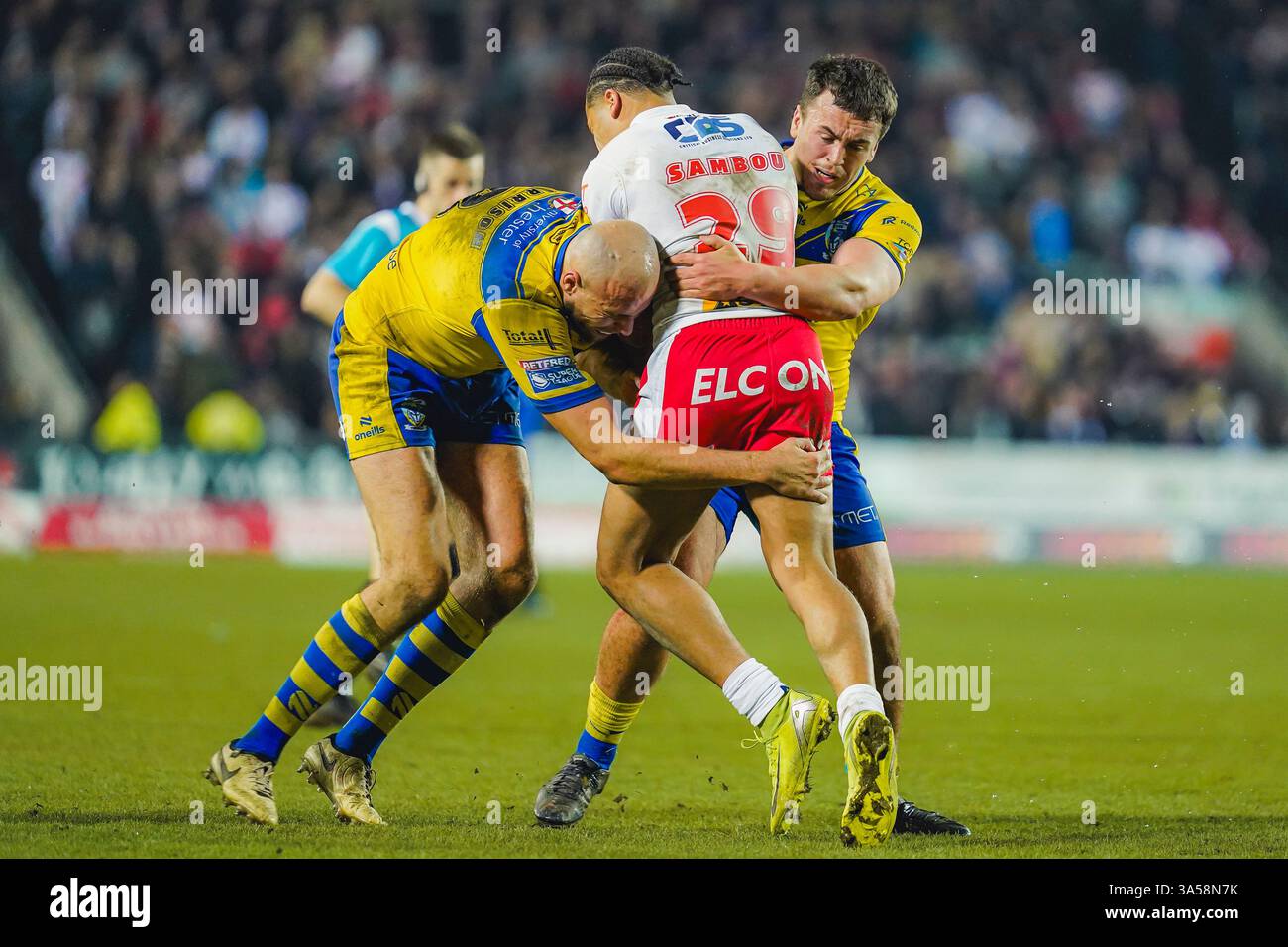 St Helens, Merseyside, UK. 21st March 2025. Super League Rugby Round 5: St Helens Vs Warrington ...