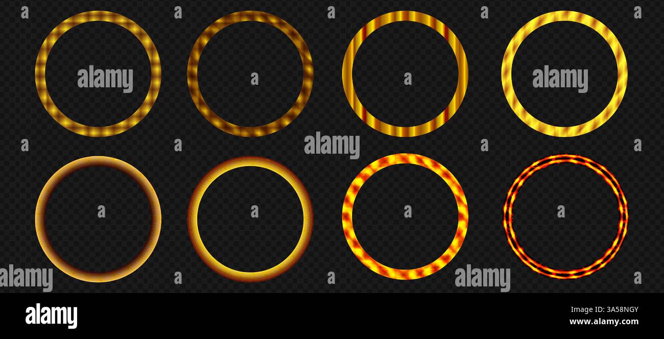 A set of round frames for the Avatar of the user. Lava and fire and ...