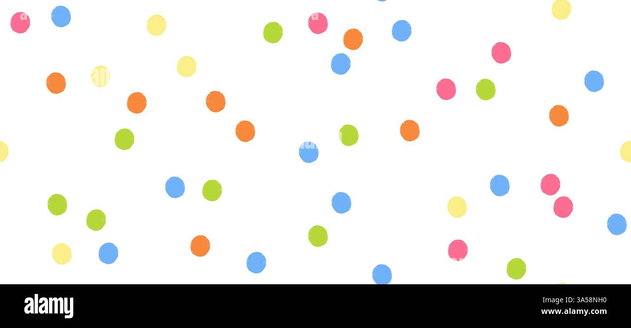 Vector crayon dot pattern with colorful splotches. Irregular, whimsical ...