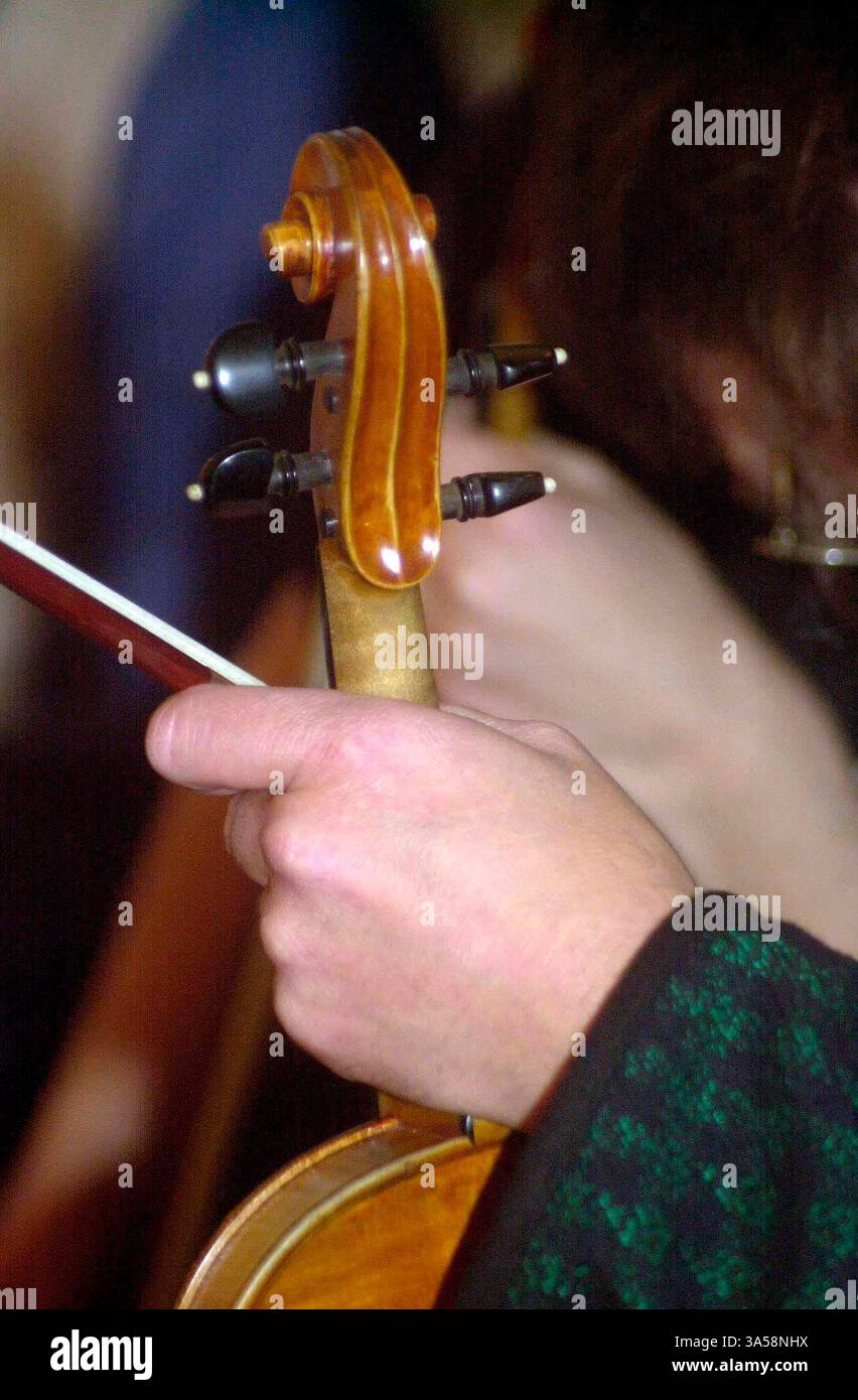 a violin, a wooden string instrument played with a bow violin, a wooden ...