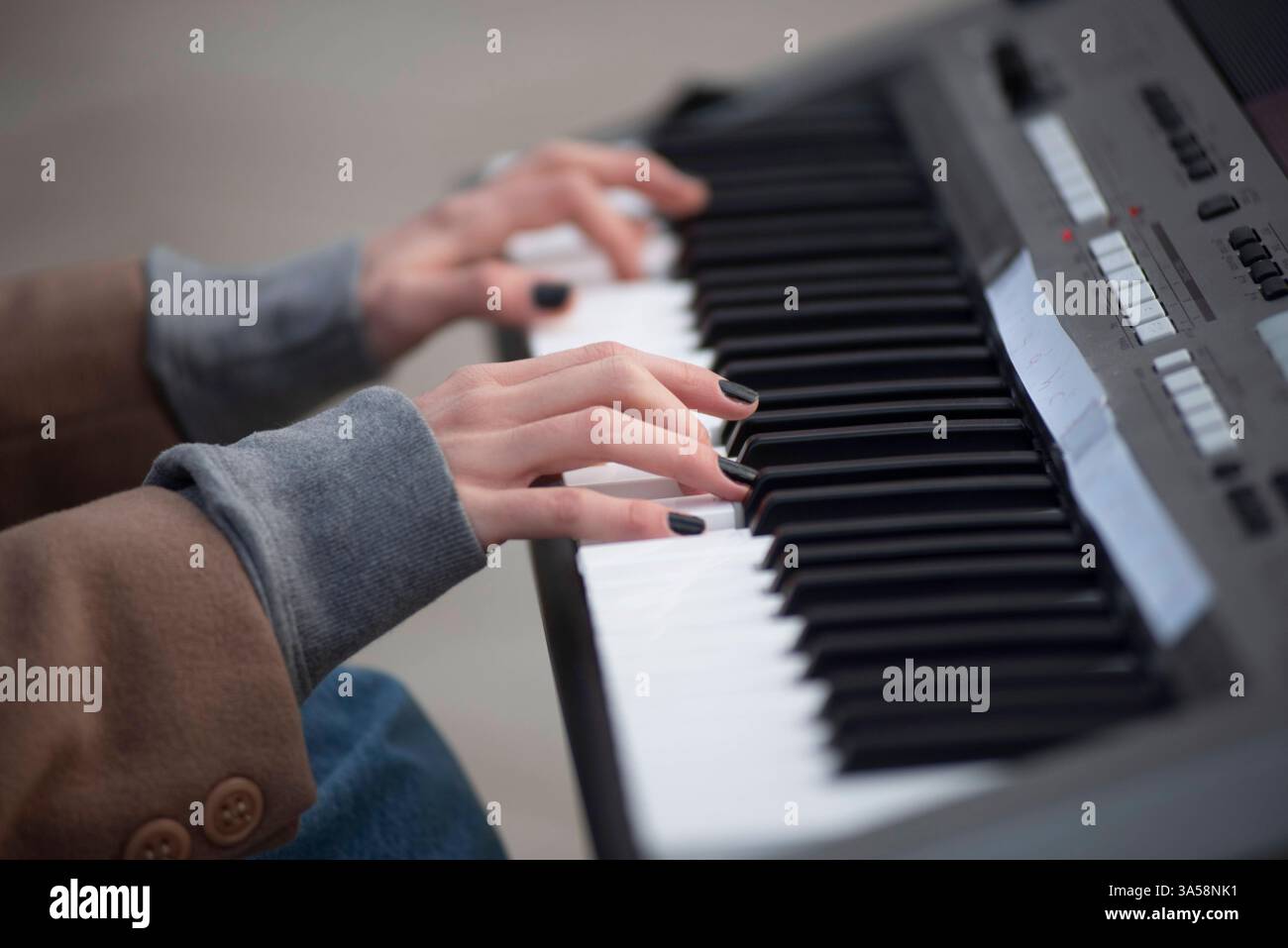 the keys of a piano, a stringed musical instrument musical piano ...