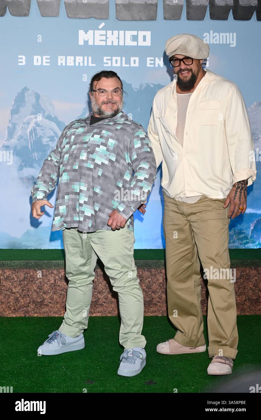Actors Jack Black and Jason Momoa attend the Photocall for the ...