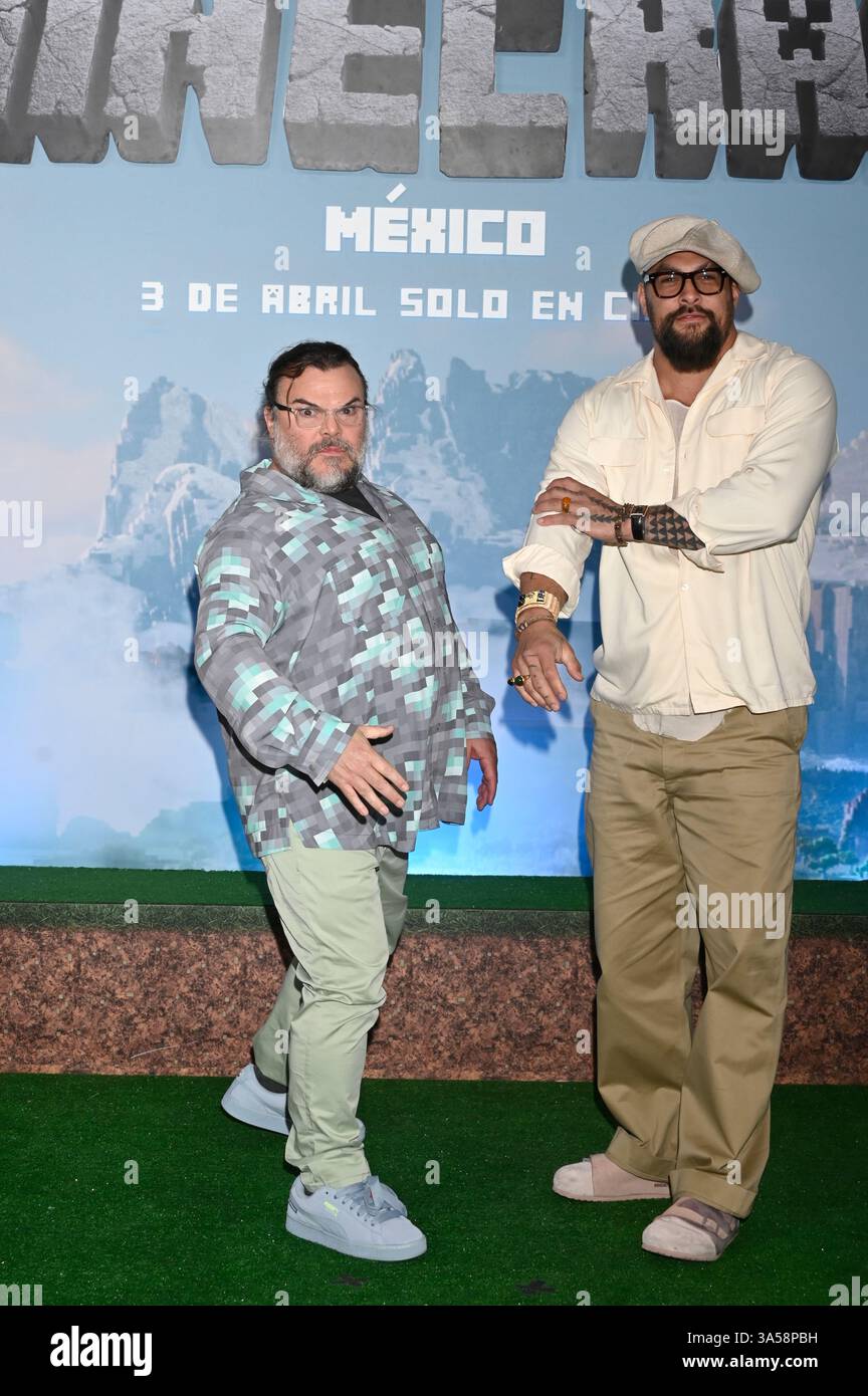 Actors Jack Black and Jason Momoa attend the Photocall for the ...