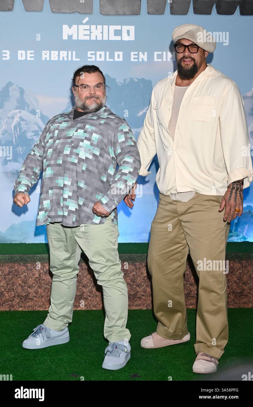 Actors Jack Black and Jason Momoa attend the Photocall for the ...