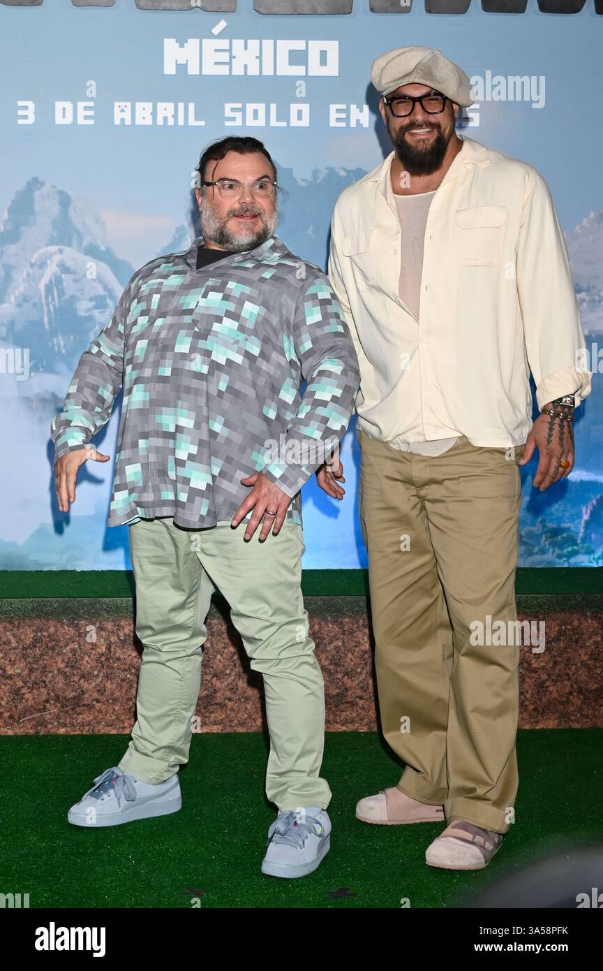 Actors Jack Black and Jason Momoa attend the Photocall for the ...