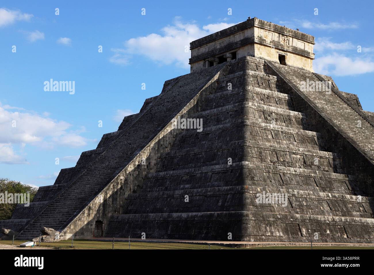 The descent of the Kukulkcan serpent can be seen as it draws its shadow ...