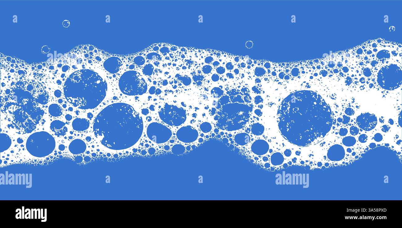 Soap foam texture with blue background and grunge abstract pattern ...