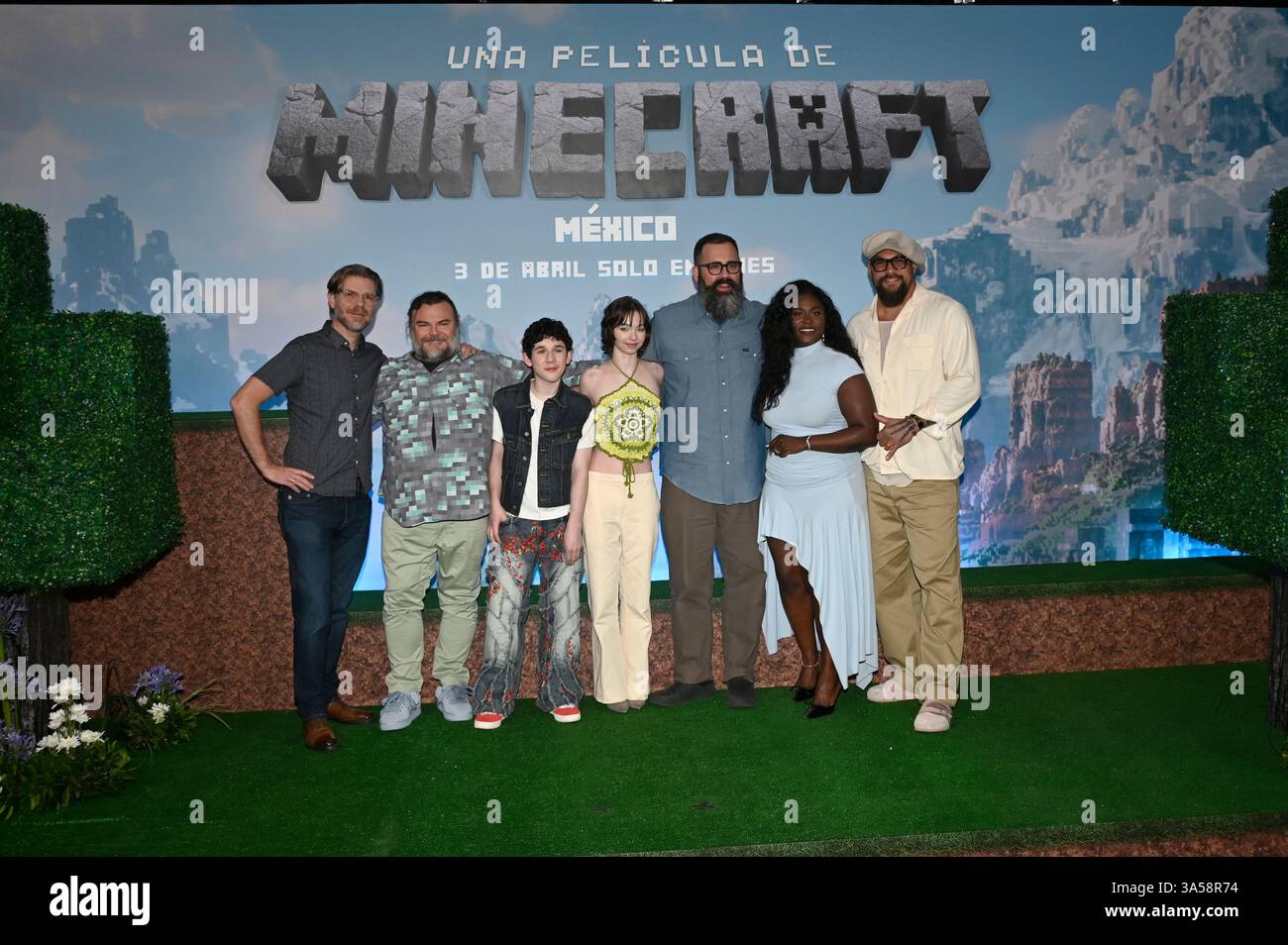 (L-R) Torfi Frans Ã“lafsson, Jack Black, Sebastian Eugene Hansen, Emma ...