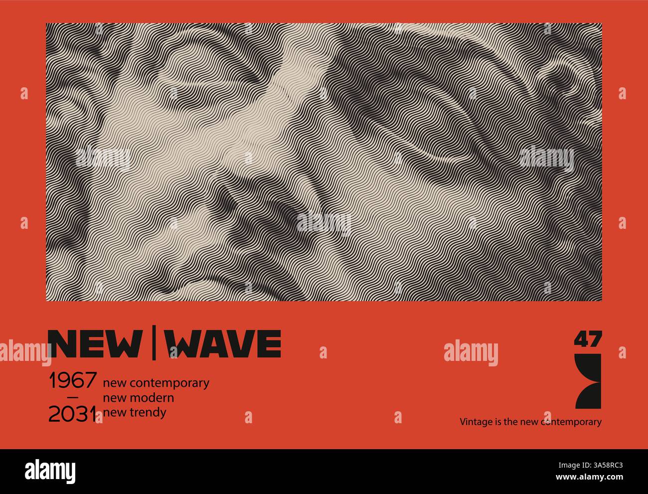 Engraved banner with an antique statue. A bright and contemporary ...