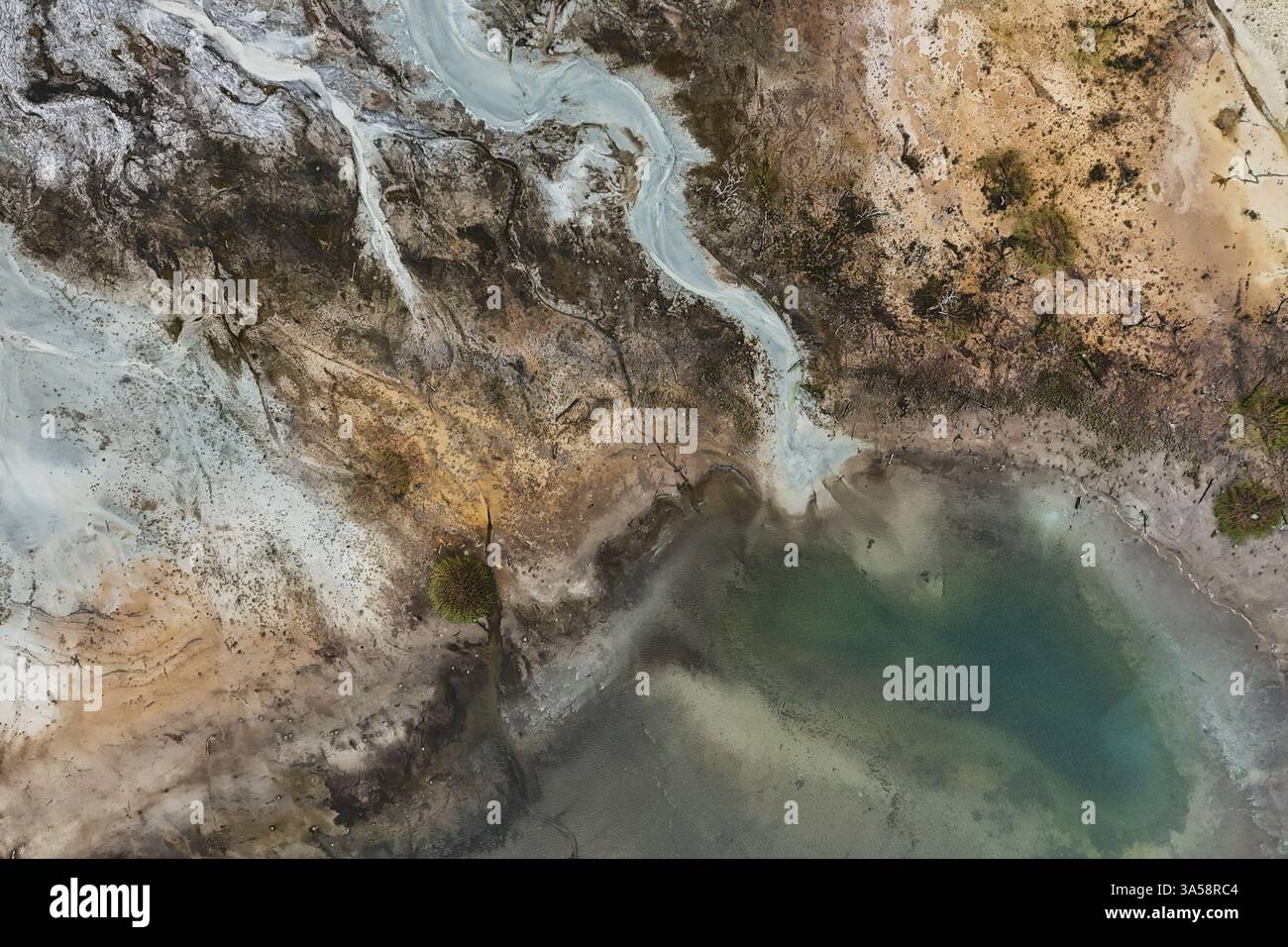 Tailings at the Cobre Panama copper mine during a press tour of the mine, owned by Canada's ...
