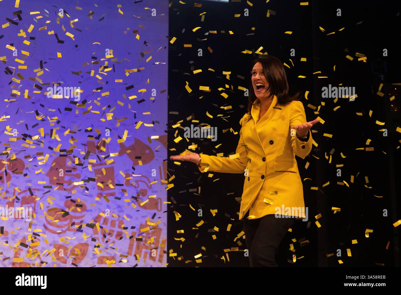 Harrogate, UK. 21 MAR, 2025. Monica Harding MP, Liberal Democrat member ...