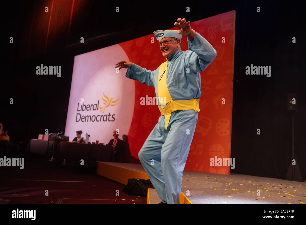 Harrogate, UK. 21 MAR, 2025. Clive Jones MP, Liberal Democrat member ...