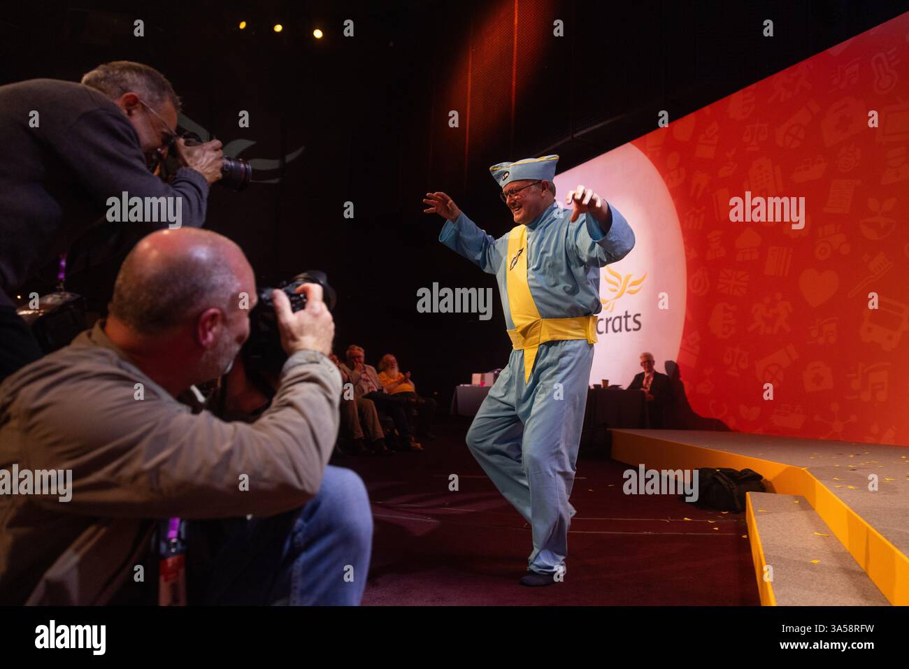 Harrogate, UK. 21 MAR, 2025. Clive Jones MP, Liberal Democrat member ...