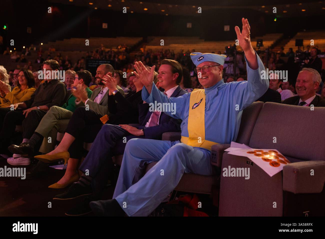 Harrogate, UK. 21 MAR, 2025. Clive Jones MP, Liberal Democrat member ...