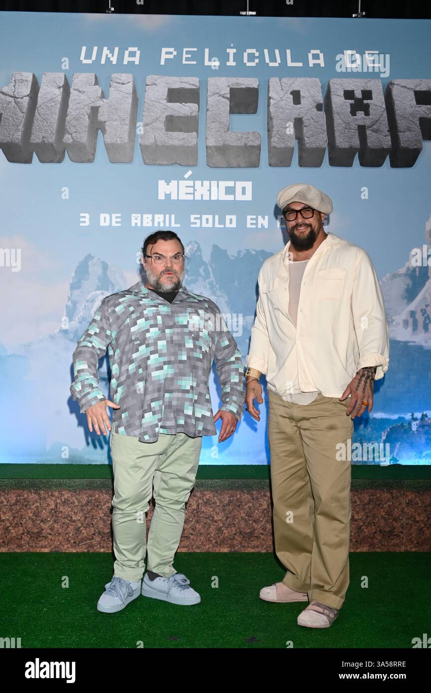 Actors Jack Black and Jason Momoa attend the Photocall for the ...