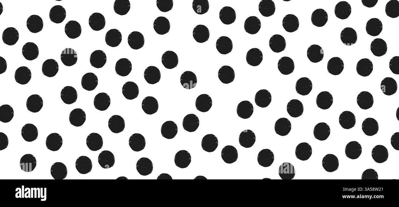 Seamless vector pattern with irregular crayon dots and splotches on a ...